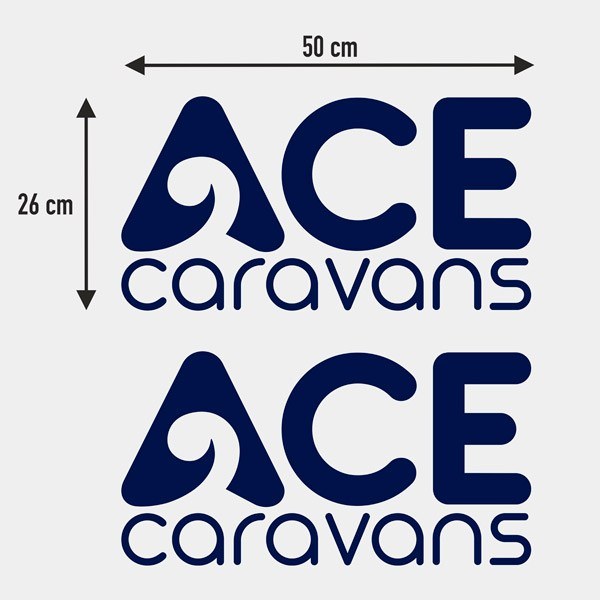 Stickers camping-car Ace Caravans x2