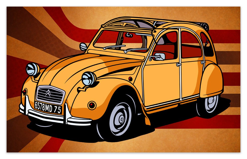 citroen 2cv poster