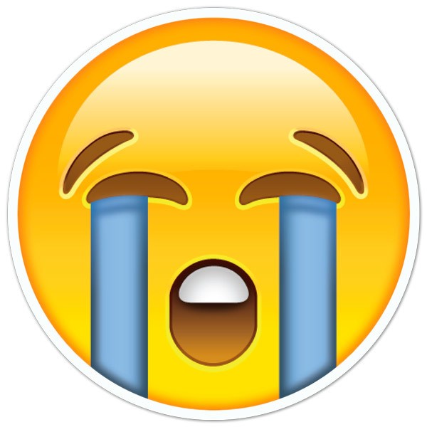 Autocollants Face à pleurer beaucoup