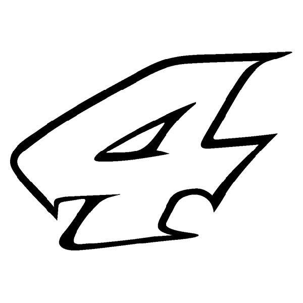 Autocollant numéro de course 1